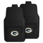 green bay packers 2 pc vinyl car mat set by fanmats